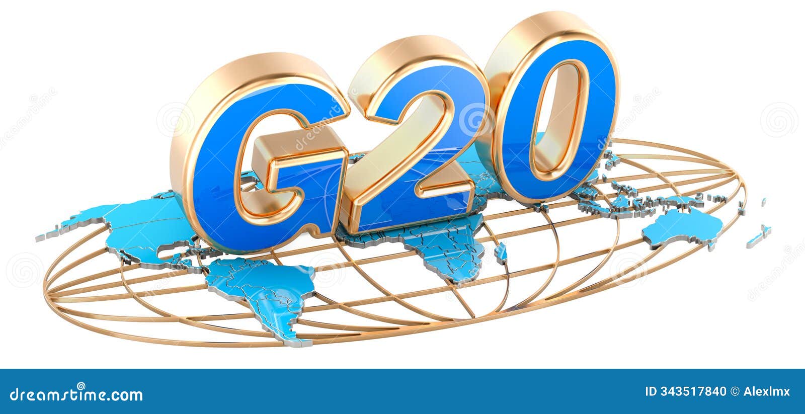 G20 On The Earth Map. G20 Meeting Concept, 3D Rendering Stock ...