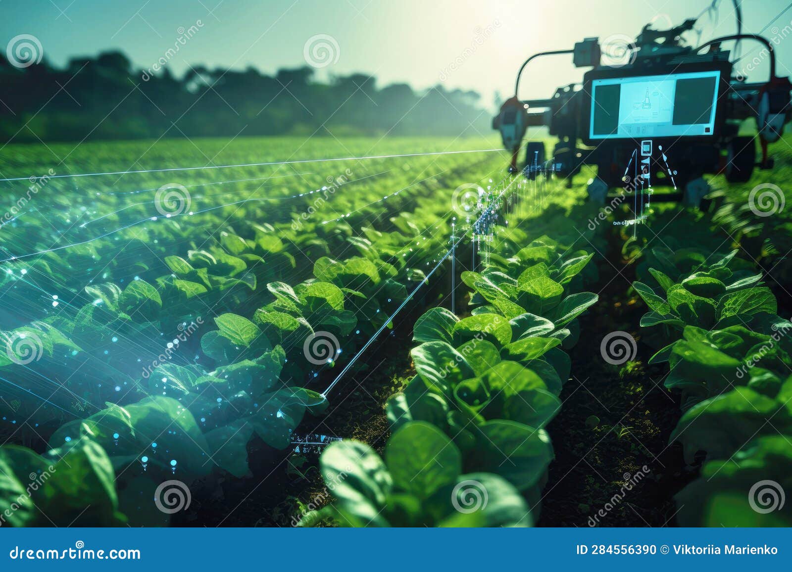 5G Enabled Smart Farming: Futuristic Agricultural Systems Stock ...