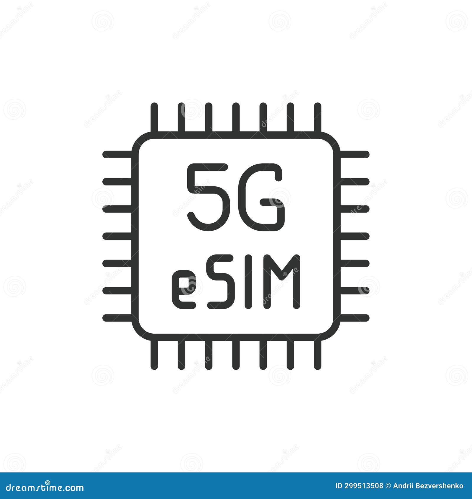 5G ESIM Icon Line Design. 5g, ESIM, Technology, Connectivity, Mobile ...