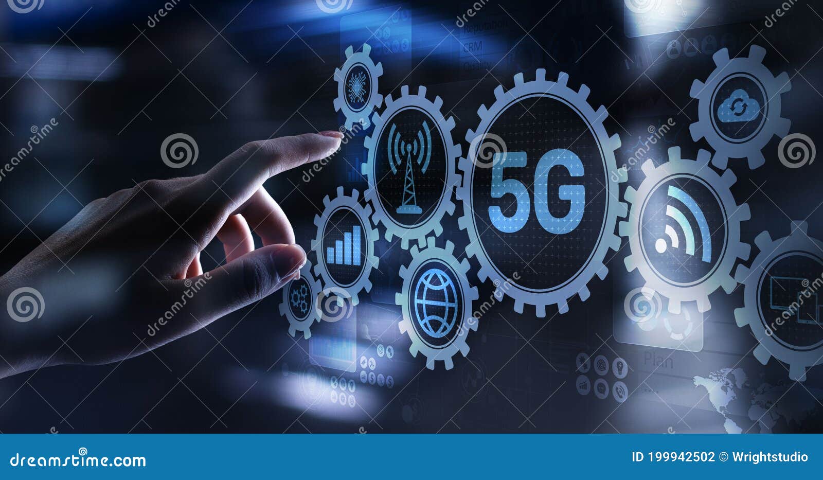 5G Fifth Generation of Mobile Internet. Fast Connection ...