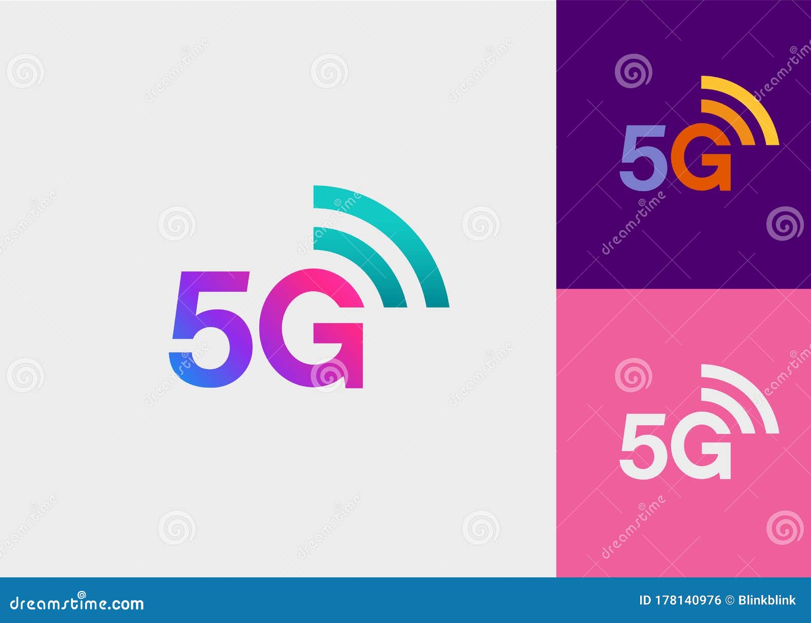 5G-Fifth Generation Wireless Network Technology Logo Stock Vector ...