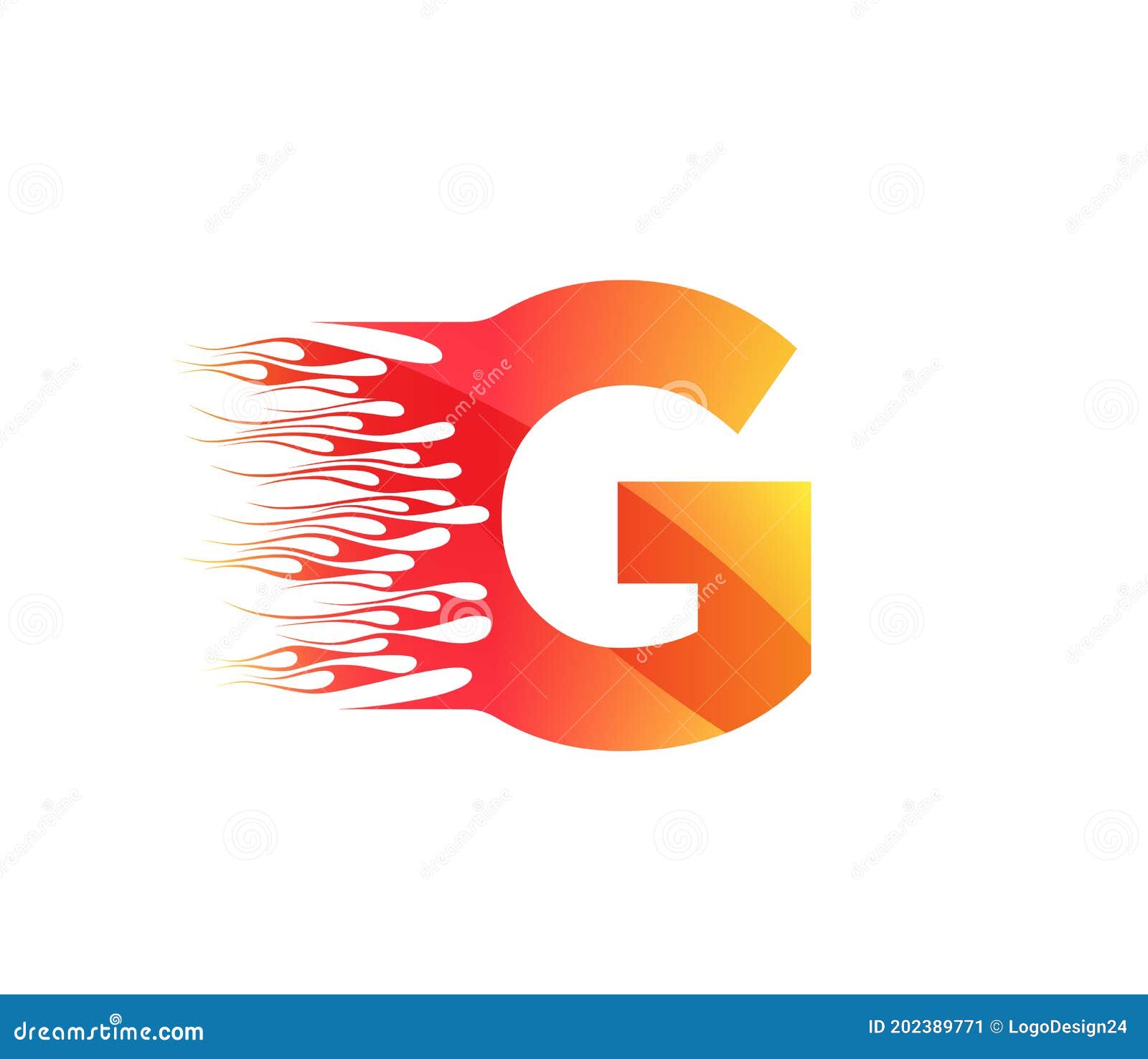 G Fire Creative Alphabet Logo Design Concept Stock Vector ...