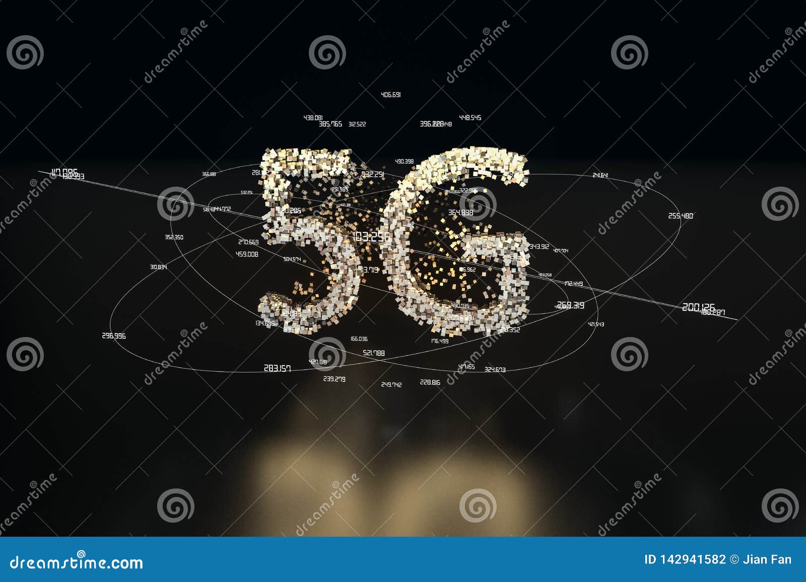 5G Font Design, 3d Rendering Stock Illustration - Illustration of ...