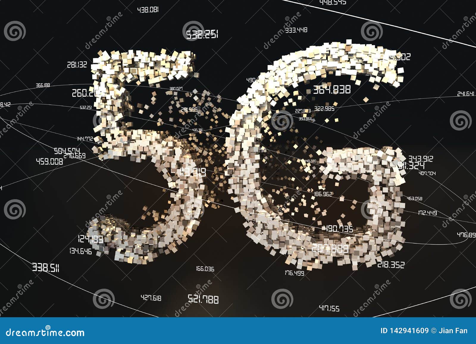 5G Font Design, 3d Rendering Stock Illustration - Illustration of ...