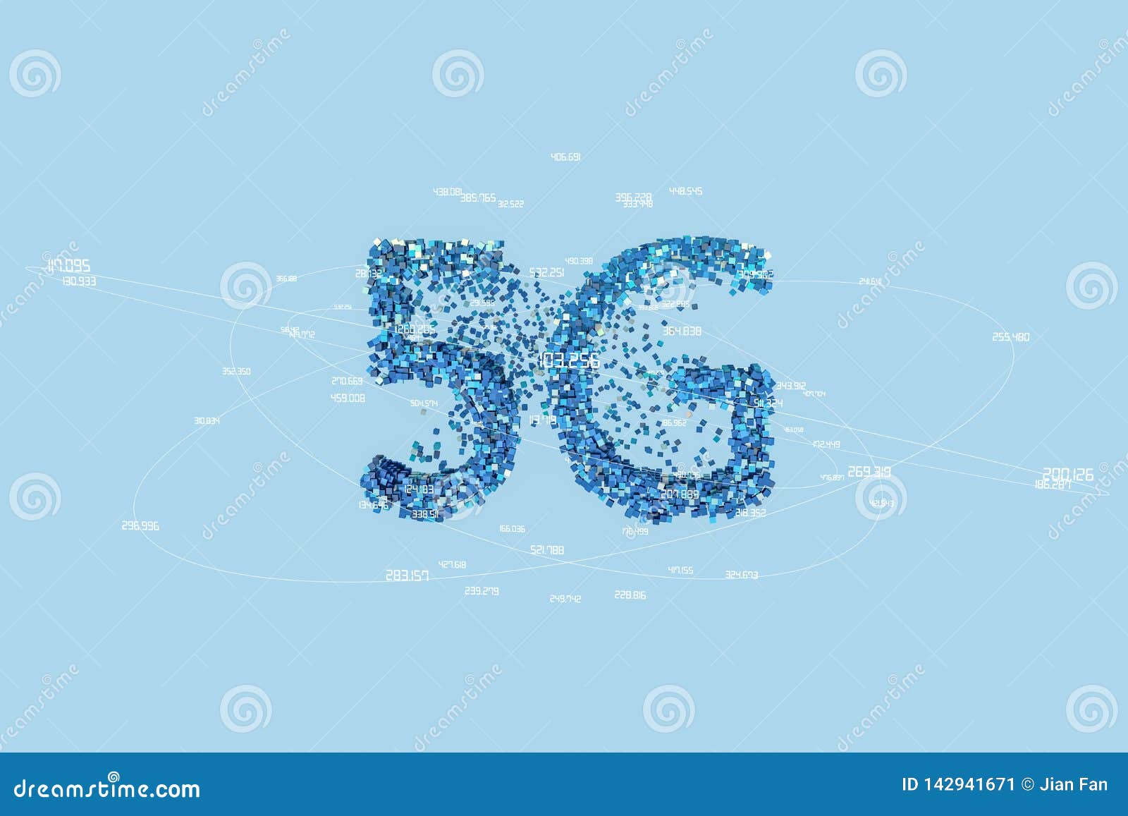 5G Font Design, 3d Rendering Stock Illustration - Illustration of ...