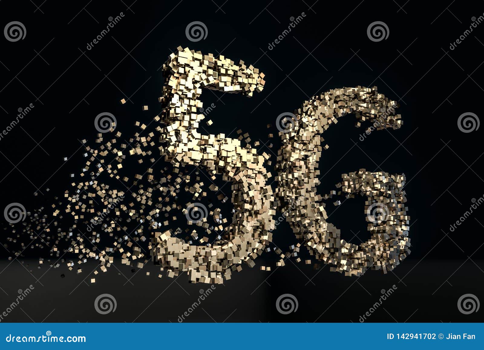 5G Font Design, 3d Rendering Stock Illustration - Illustration of ...