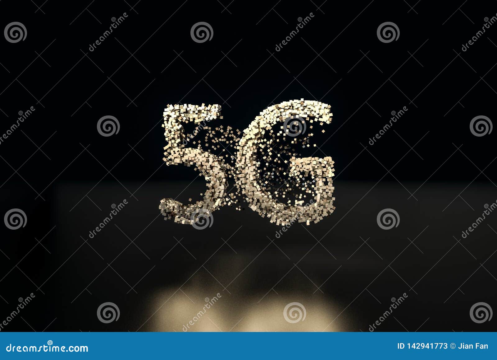 5G Font Design, 3d Rendering Stock Illustration - Illustration of ...