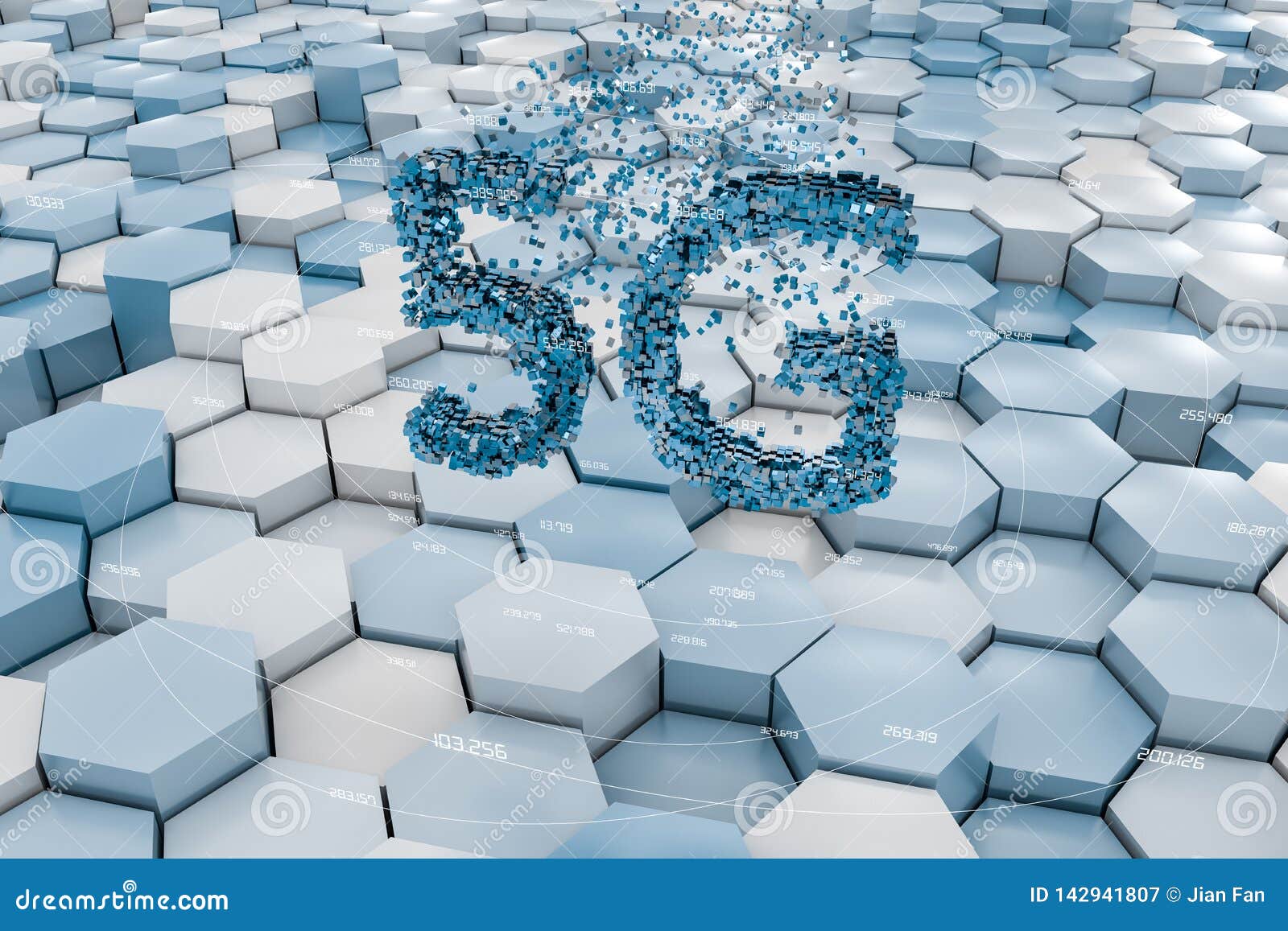 5G Font Design, 3d Rendering Stock Illustration - Illustration of ...