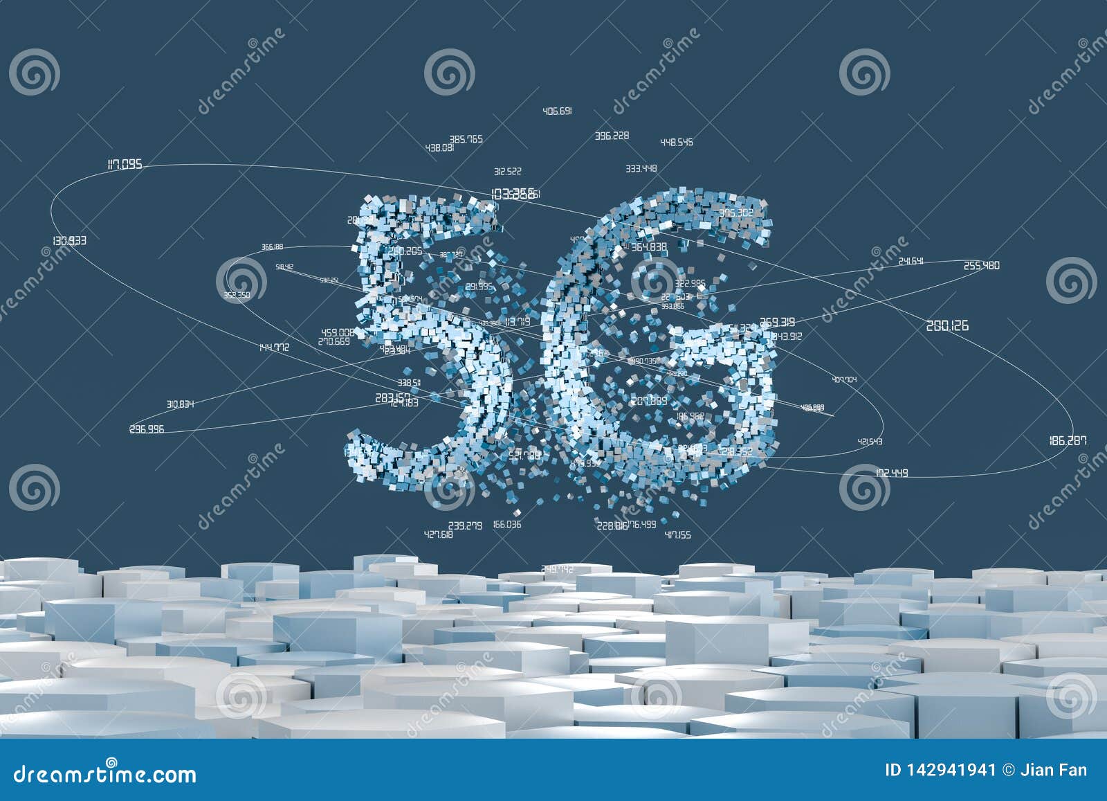 5G Font Design, 3d Rendering Stock Illustration - Illustration of ...
