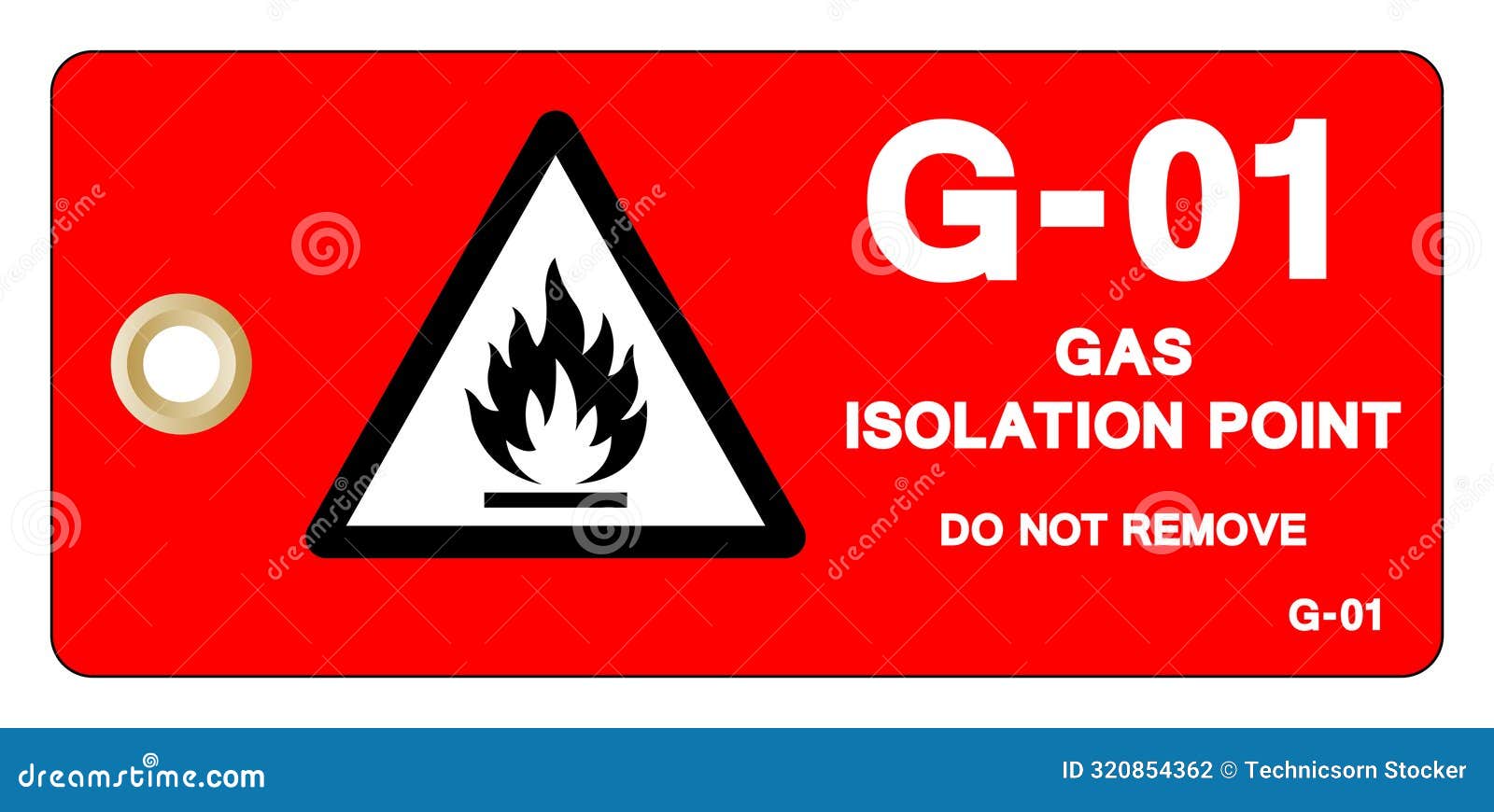 G01 Gas Isolation Point Tag Label Symbol Sign, Vector Illustration ...