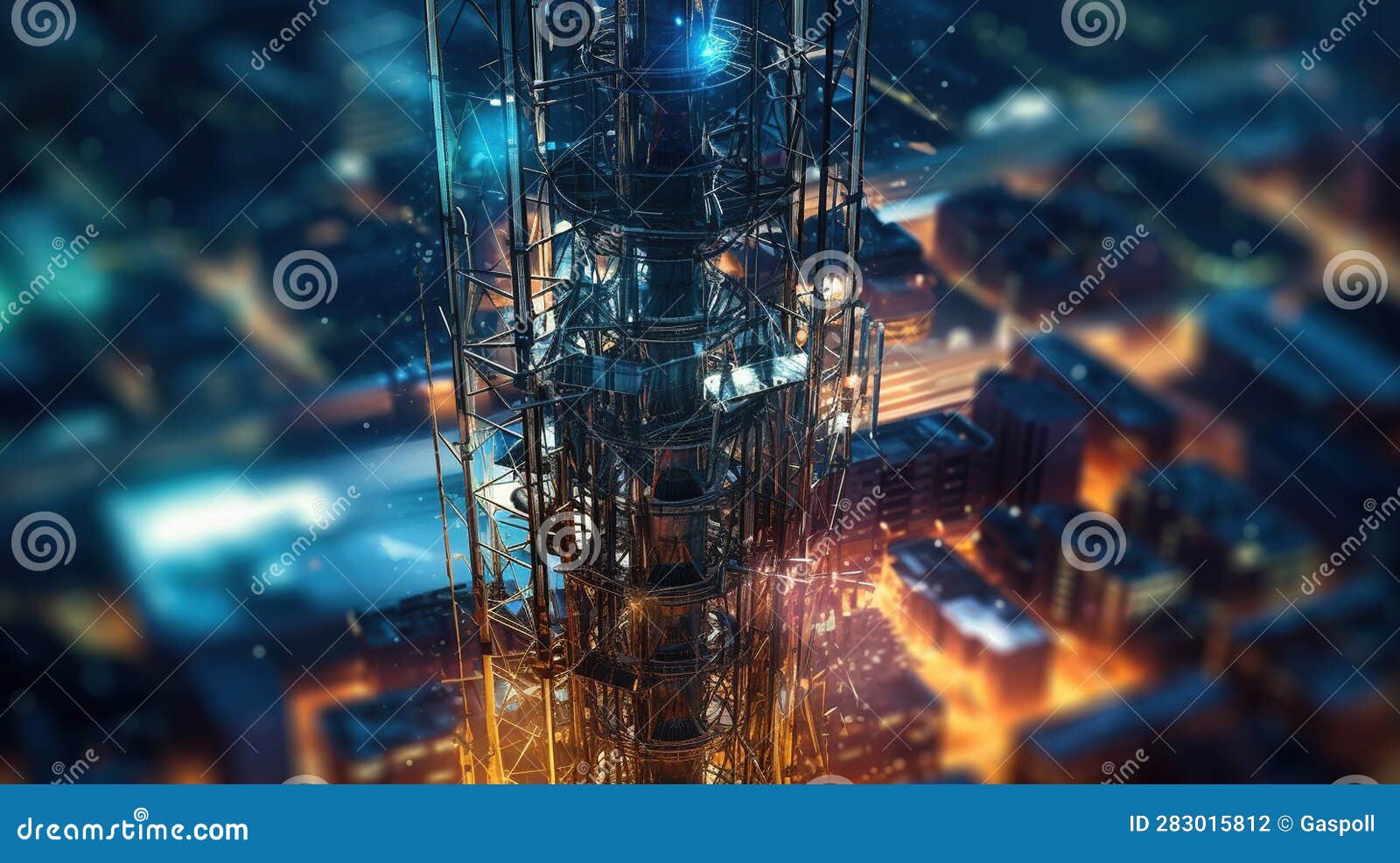 A 5G Global Network Technology Communication Antenna Tower for Wireless ...