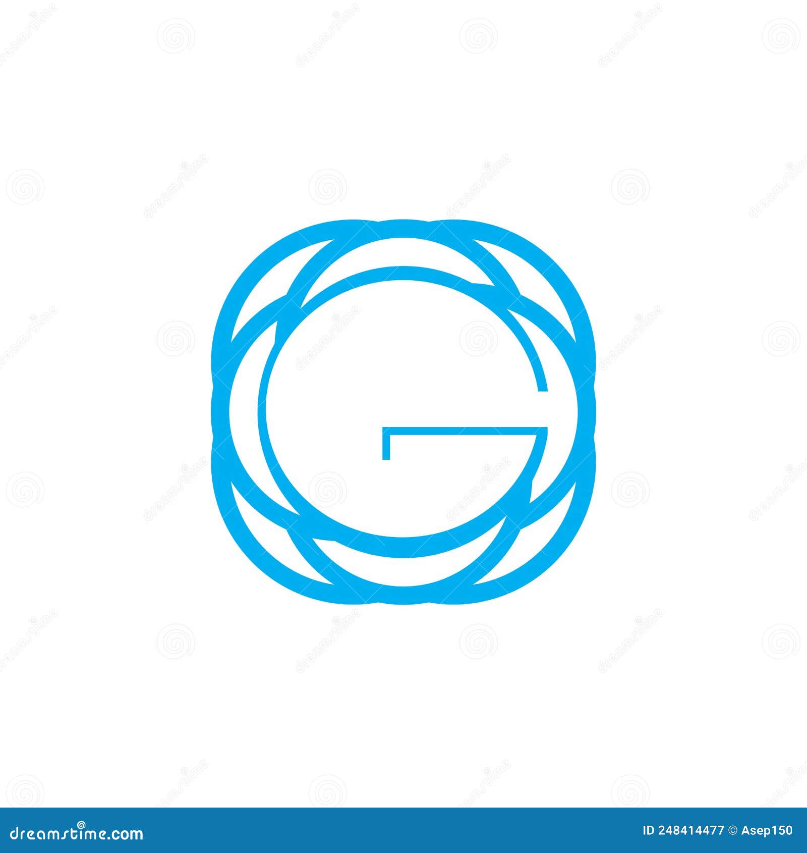 G, GO, OG, Global G Network Initials Geometric Logo Stock Vector ...