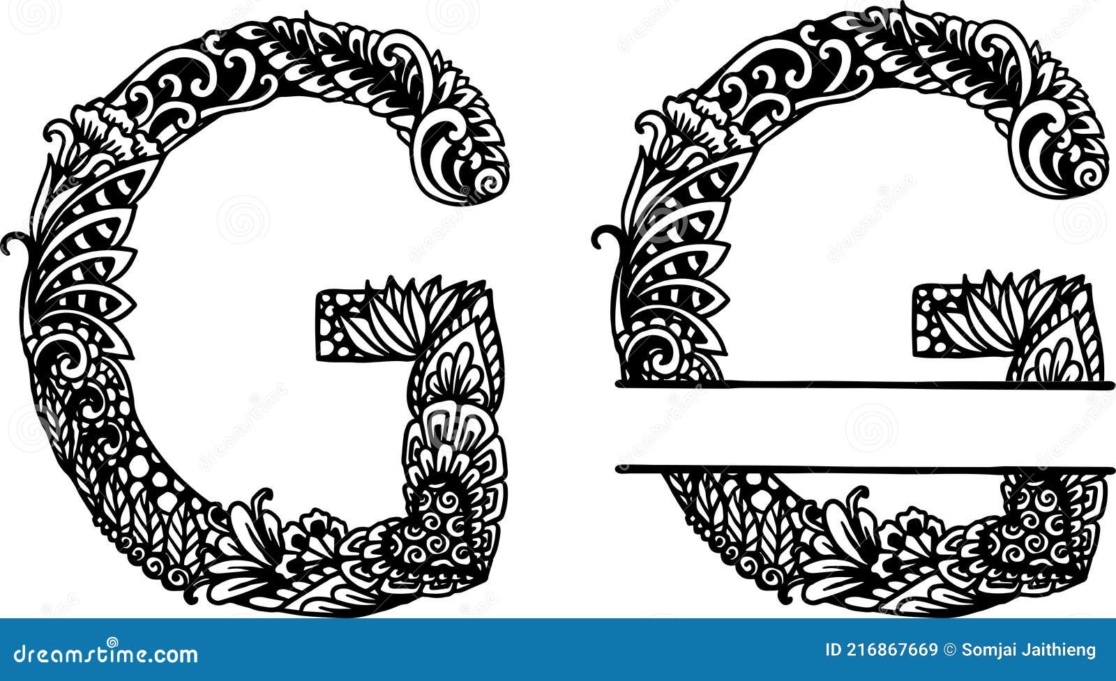 Hand Drawn Letter G for Design Element. Vector Illustration Stock ...