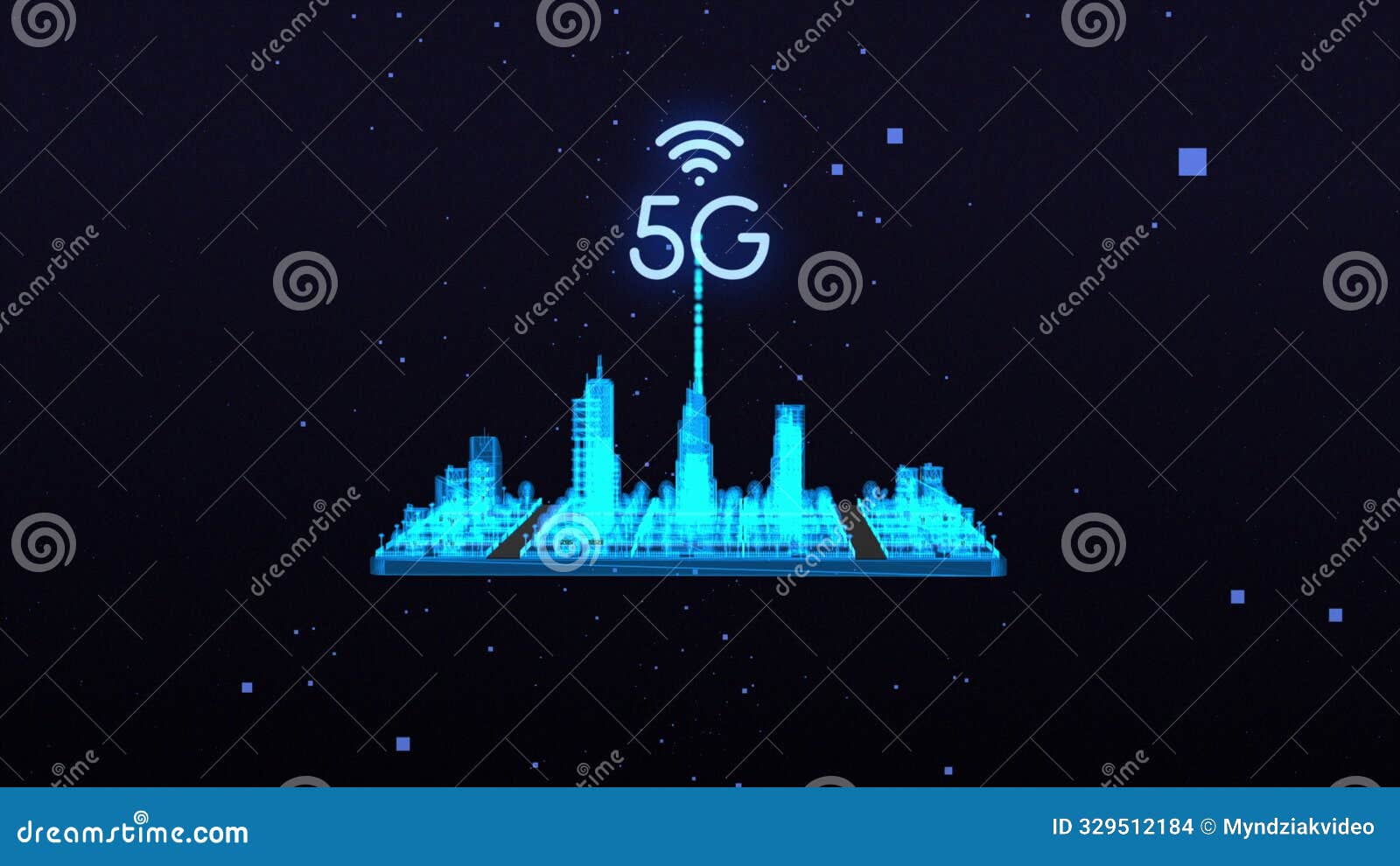 5G High Speed Internet Network Communication Technology. Smart City ...