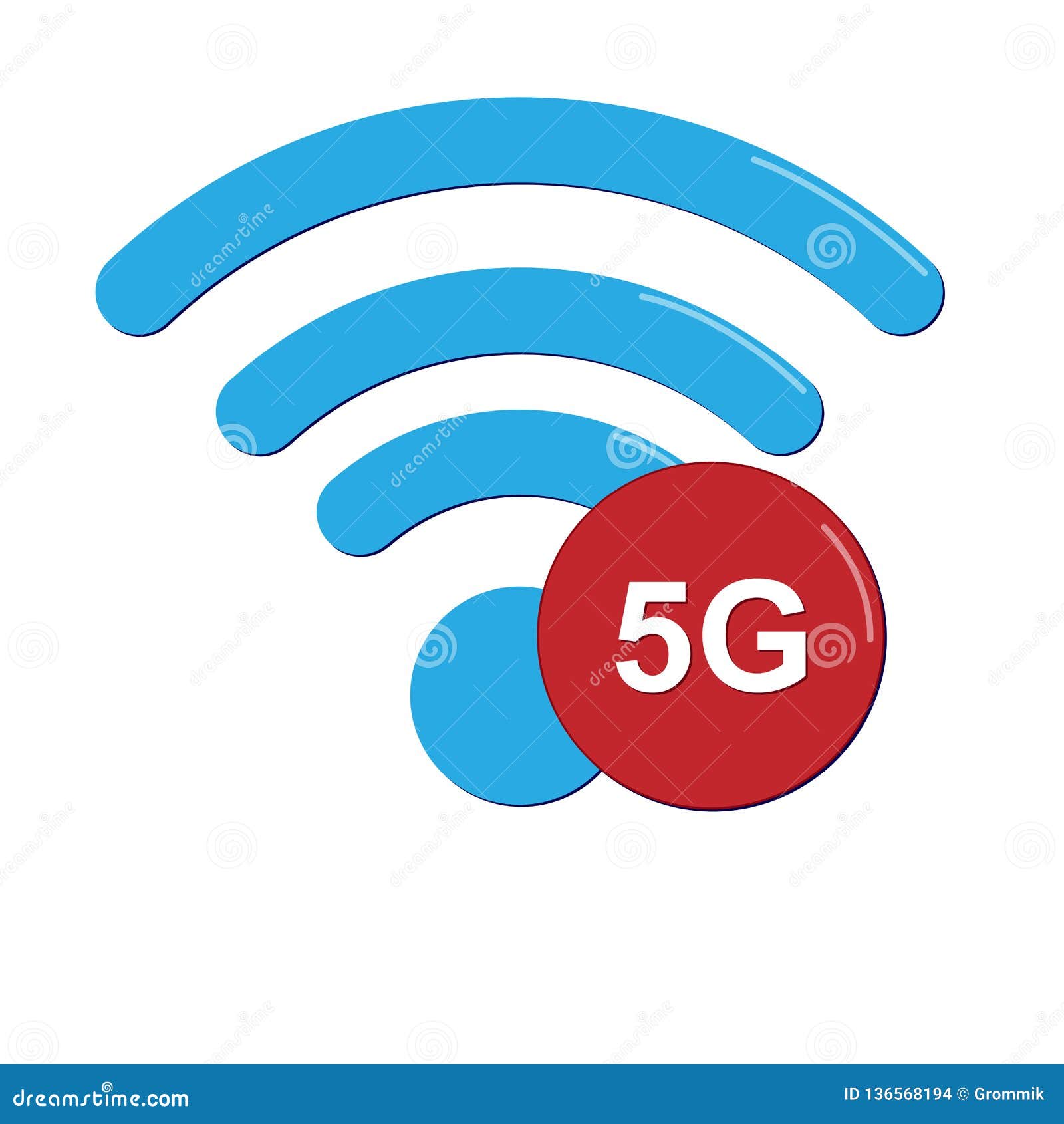 5G, High Speed Mobile Data Communication Stock Vector - Illustration of ...