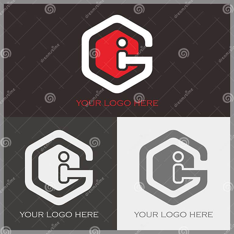 G and I logo stock vector. Illustration of group, company - 85907704