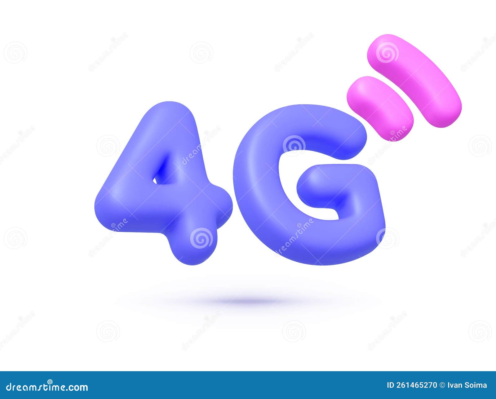 4G Icon 3d for Web Design. Internet Network Concept. Communication ...