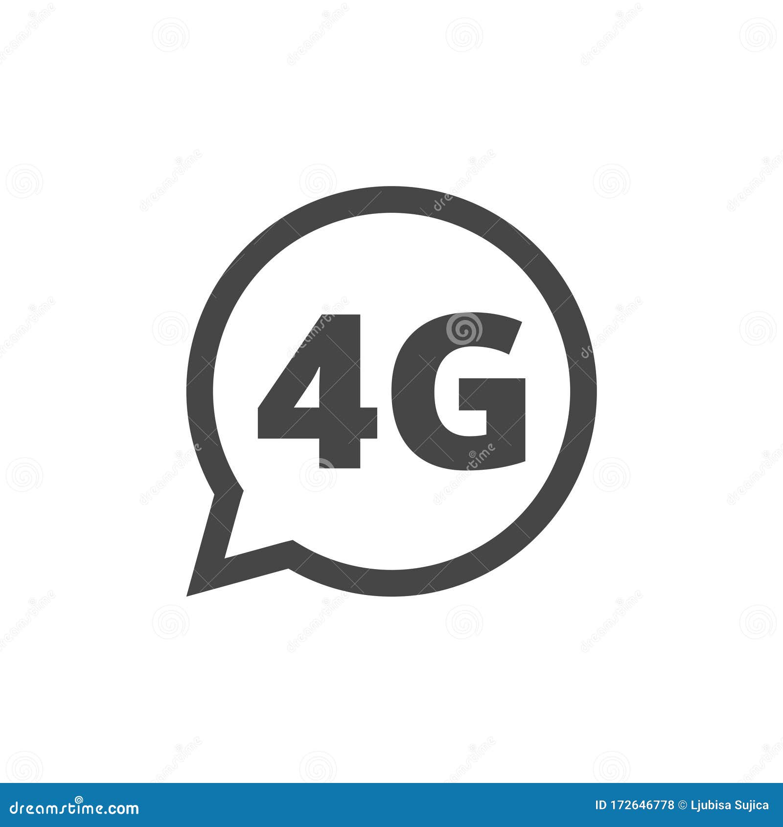 4G icon, 4g network icon stock vector. Illustration of abstract - 172646778