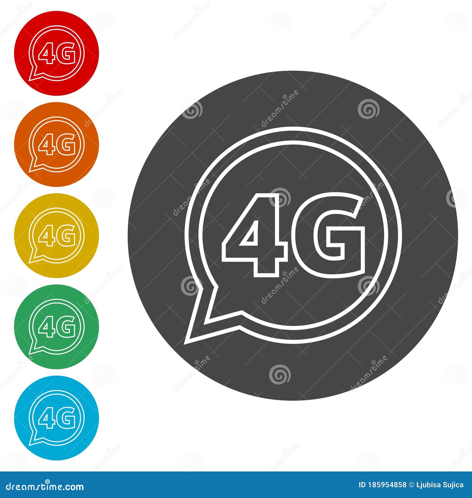 4G icon, 4g network icon stock vector. Illustration of internet - 185954858