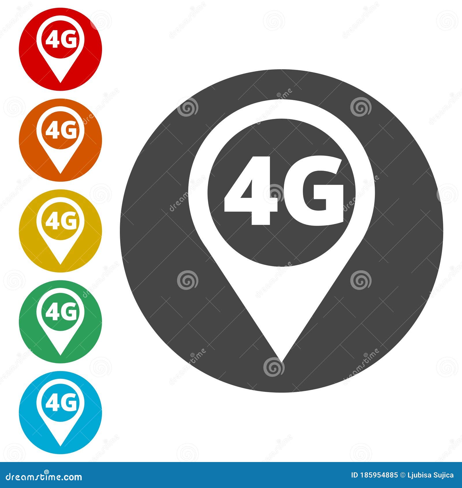 4G icon, 4g network icon stock vector. Illustration of digital - 185954885