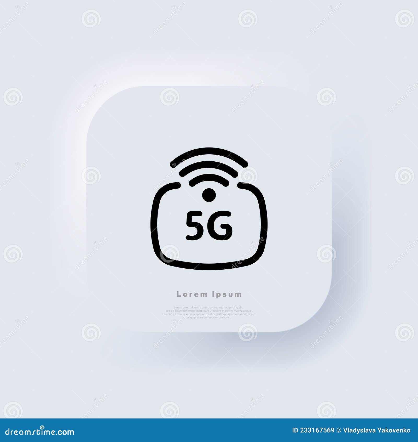 5g Icon. 5G Network Wireless Systems And Internet. Communication ...