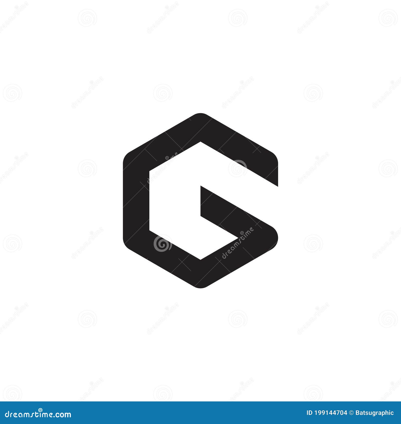 G Icono Del Logotipo Del Vector De Letra Inicial Ilustración del Vector ...