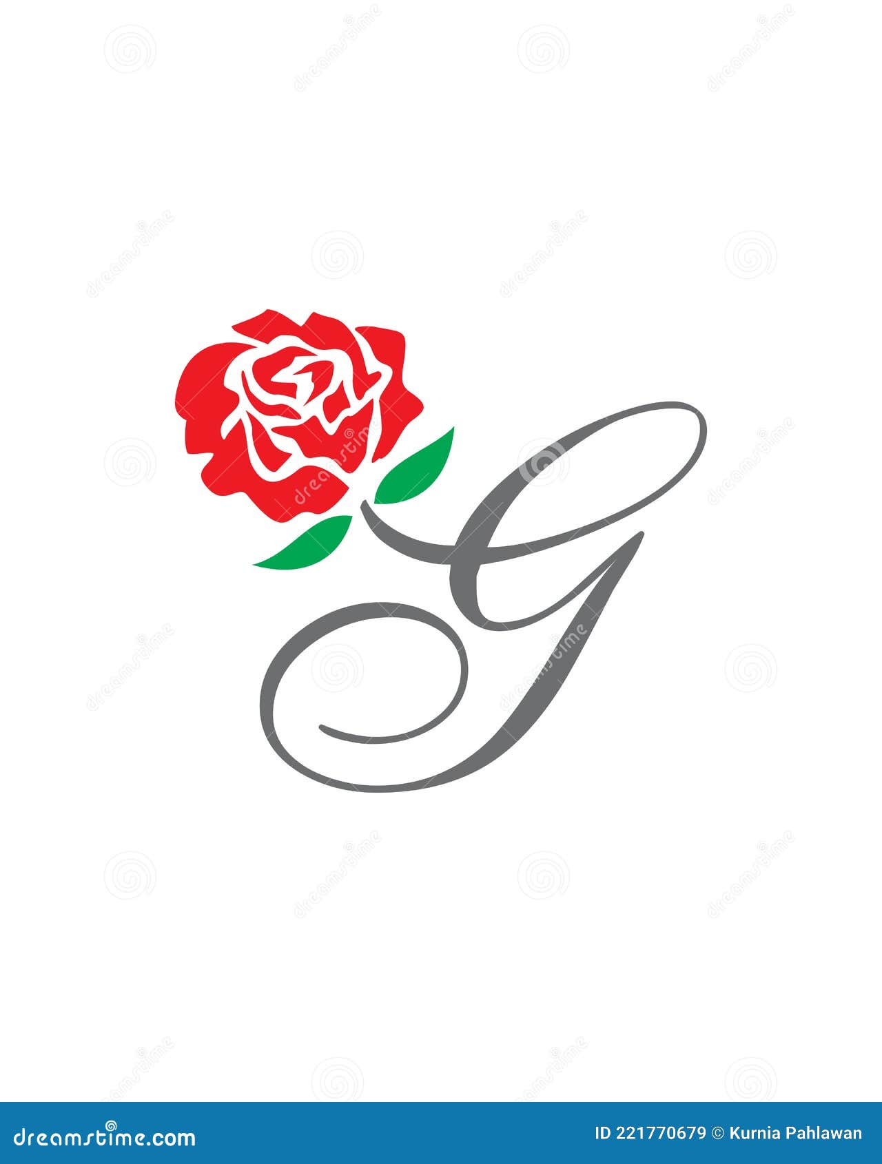 G Initial Rose Logo , Abstract G Rose Logo Stock Illustration ...