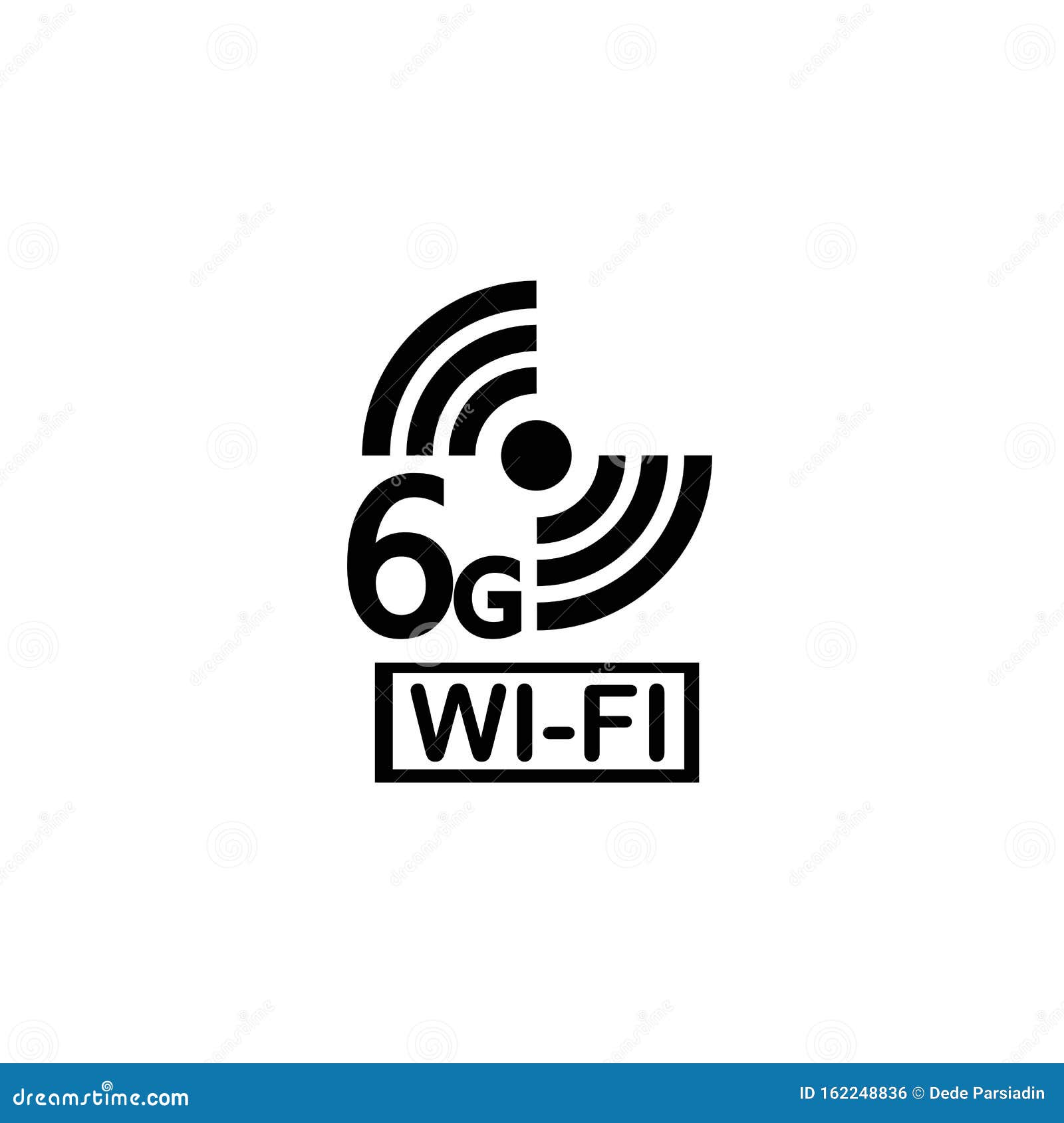 6G internet icon stock vector. Illustration of network - 162248836