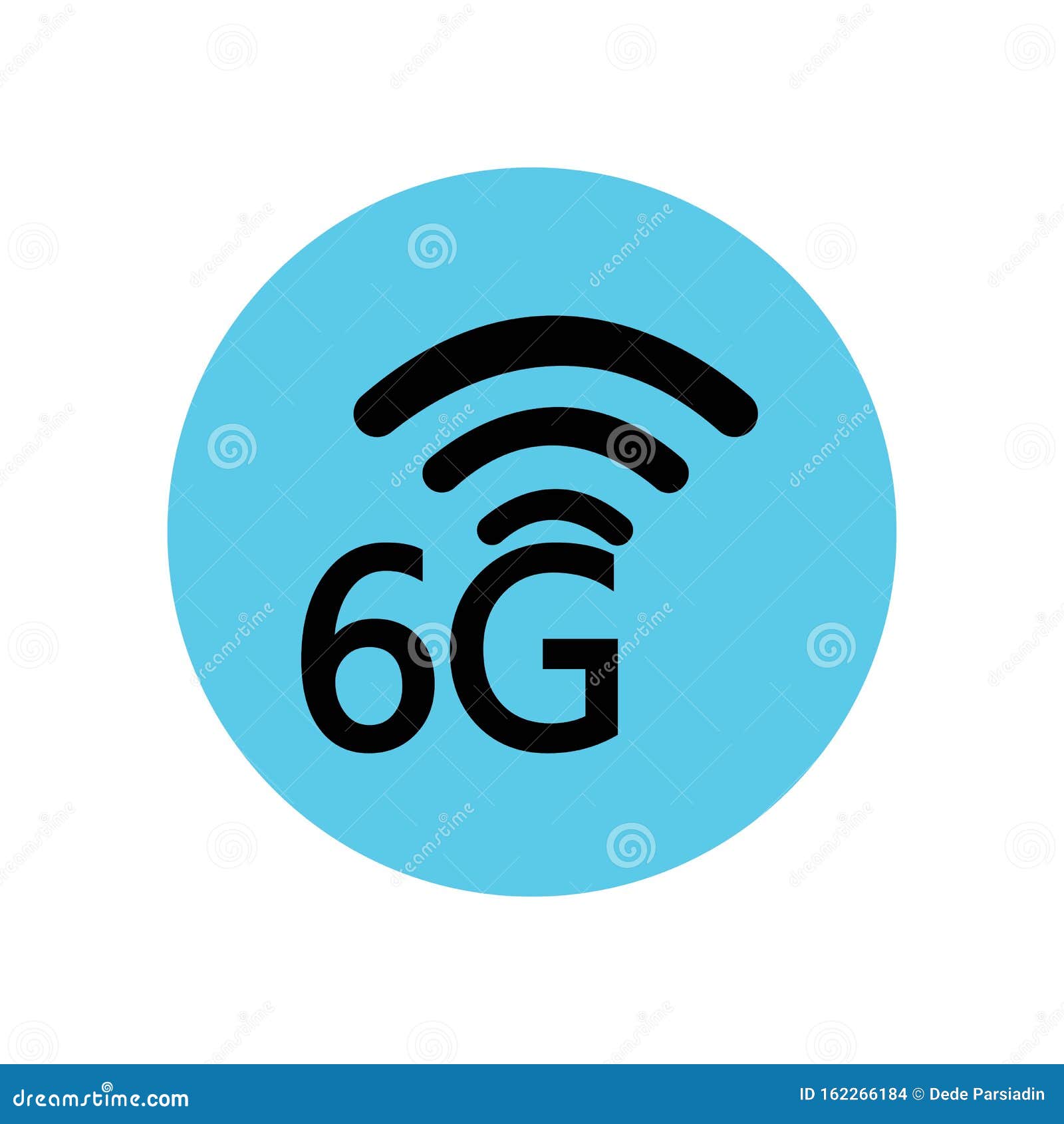 6g stock vector. Illustration of modern, fast, symbol - 162266184