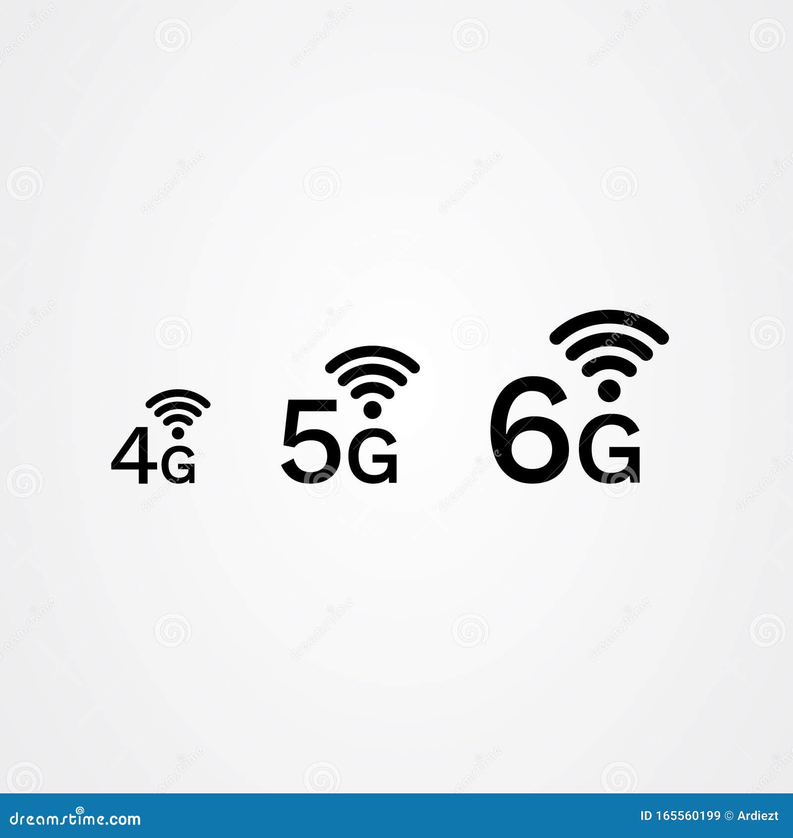 4g, 5g, 6g Internet Icon Vector Illustration Stock Vector ...