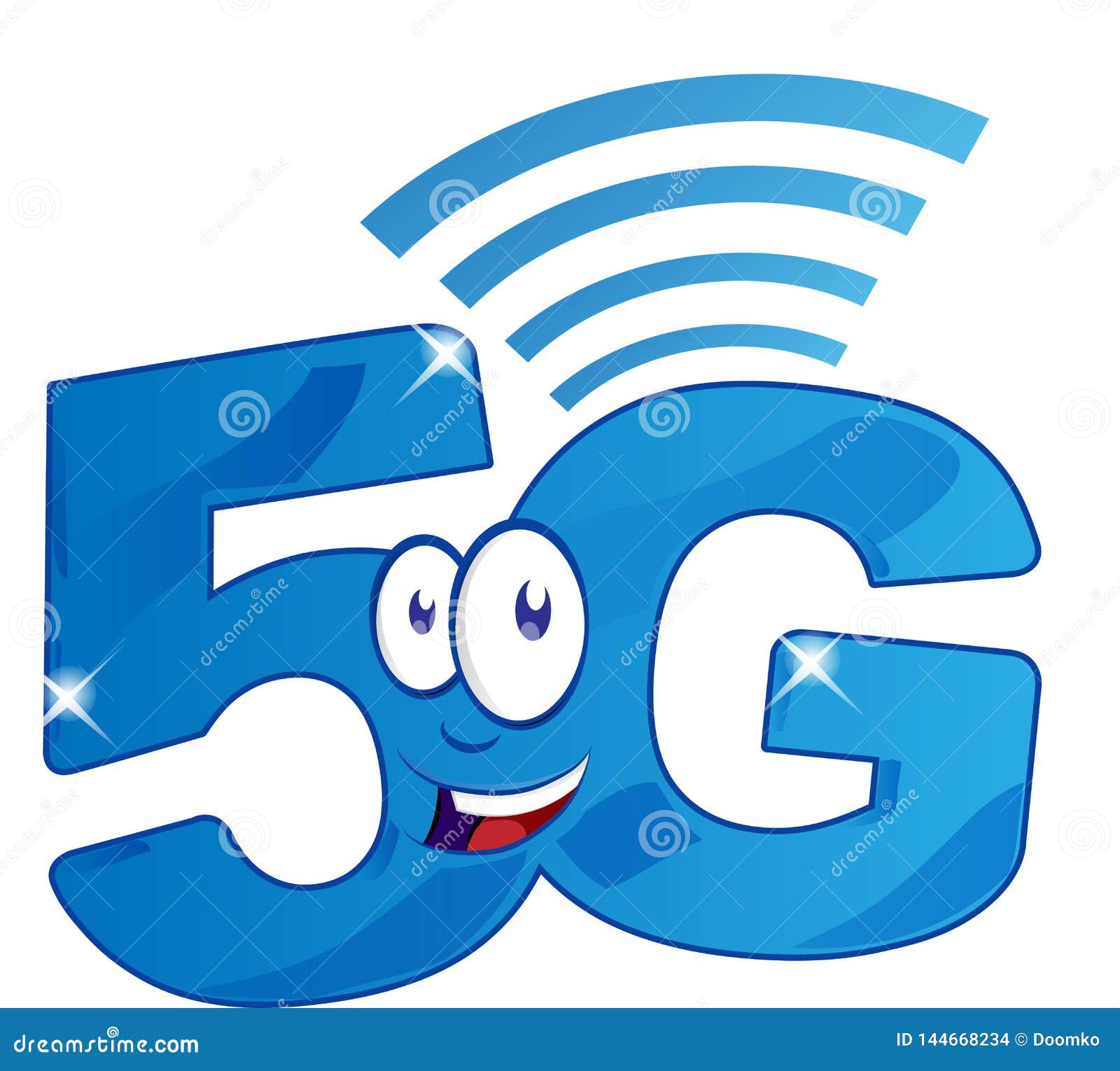 5G Internet Network Character Cartoon . Stock Vector - Illustration of ...