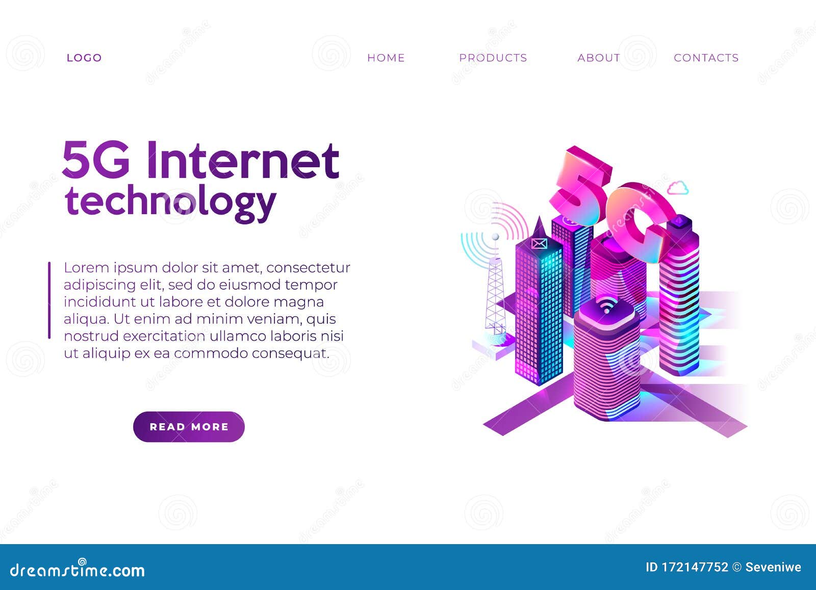 5G Internet Technology Banner Concept. 5g Network Wireless Technology ...