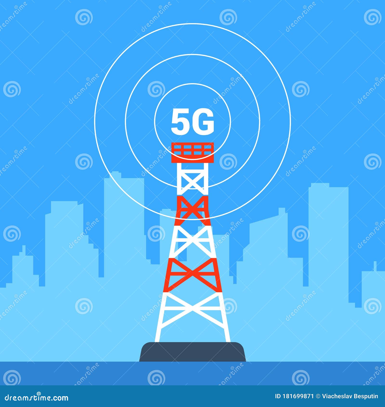 5G Internet Tower, Telecommunications Tower, Satellite Antenna Grey ...