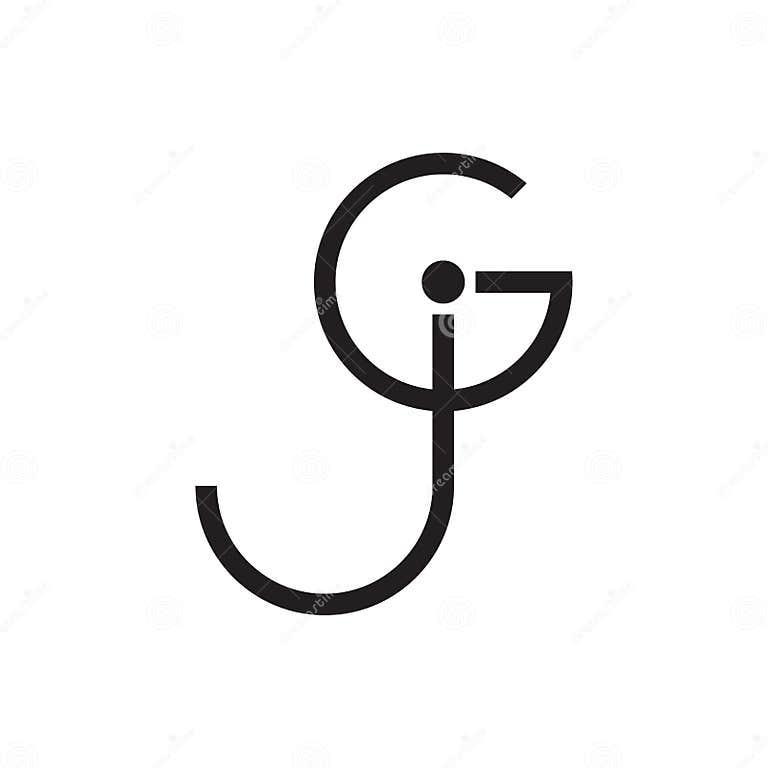 G J / J G Letter Logo Design Vector Stock Vector - Illustration of ...