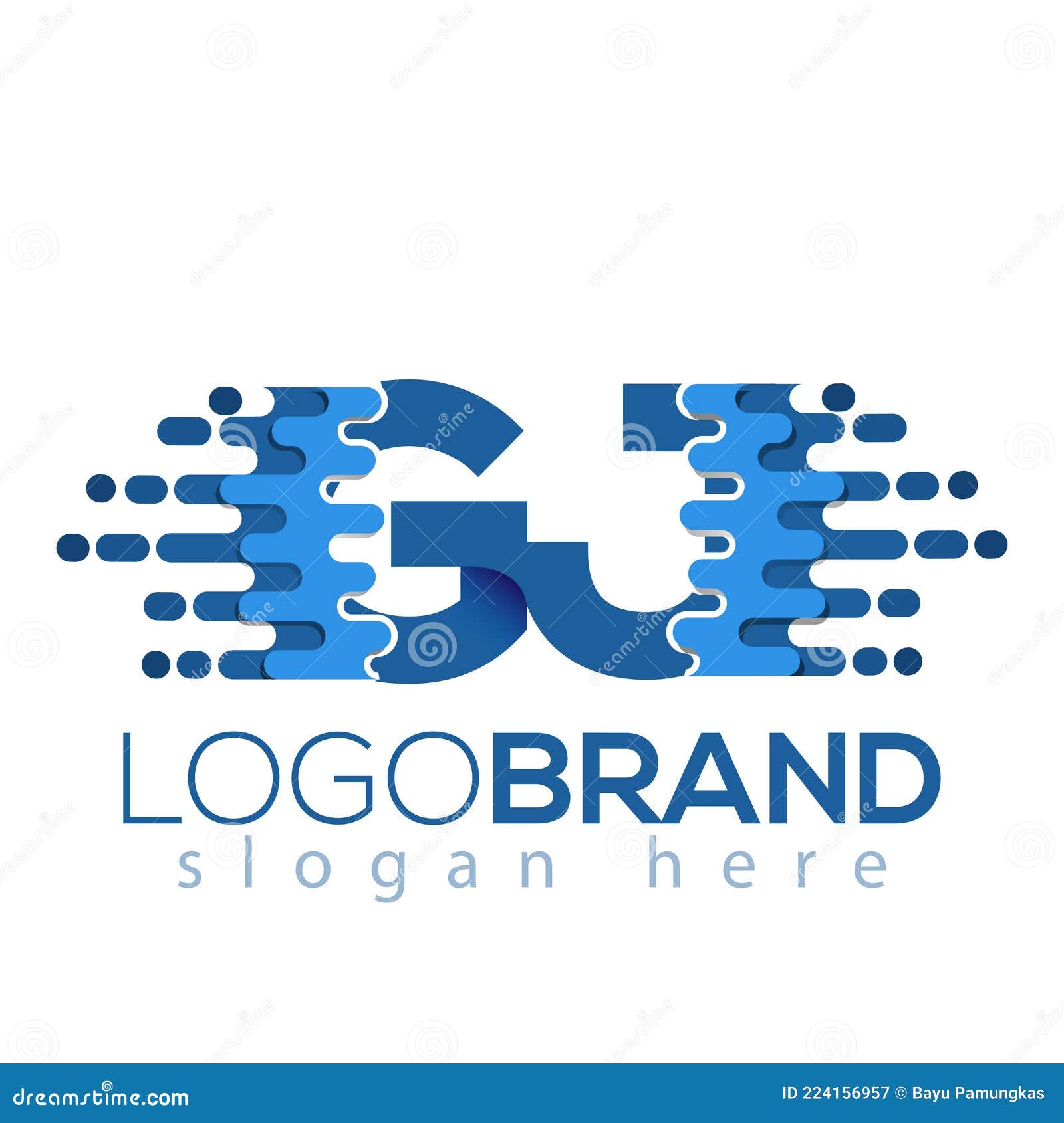 G J Letter Pixel Icon Vector Logo Element. Initial Letter Speed Logo ...