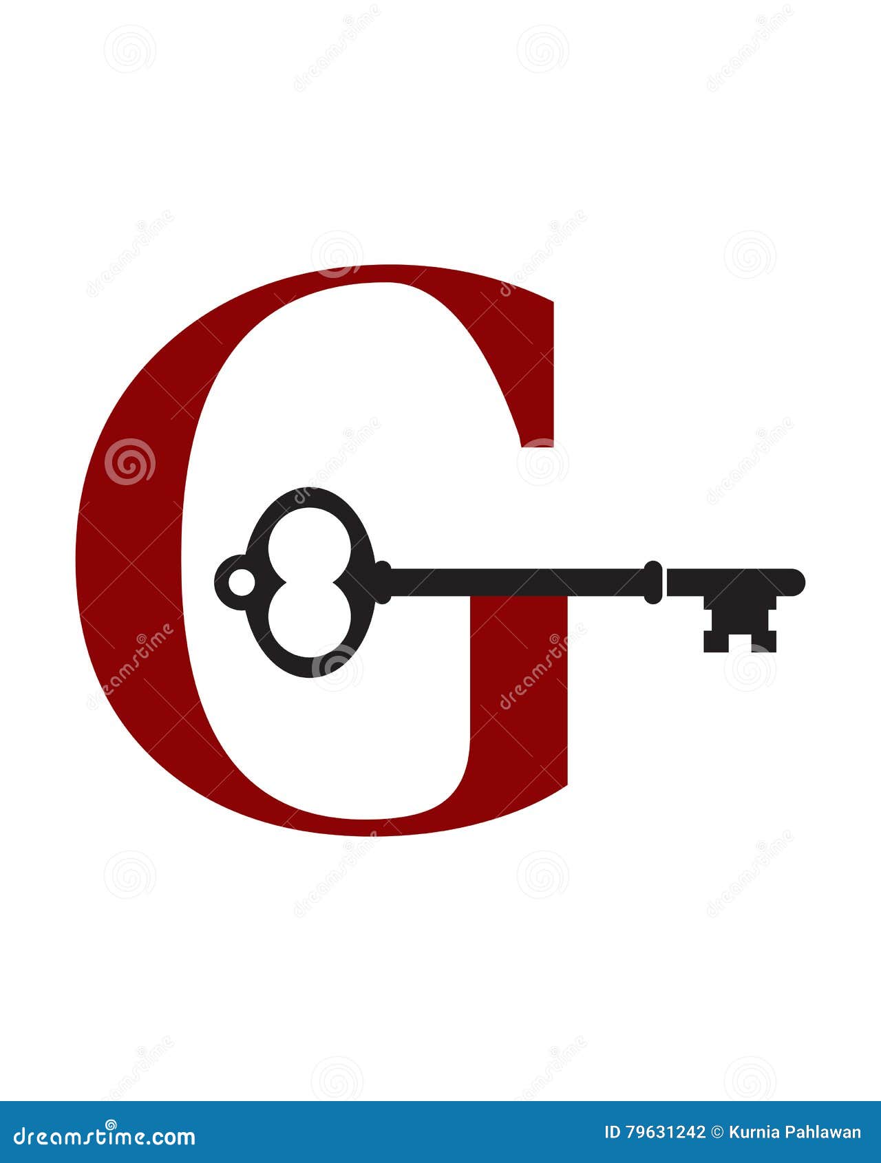 G Key stock vector. Illustration of agent, simple, logo - 79631242