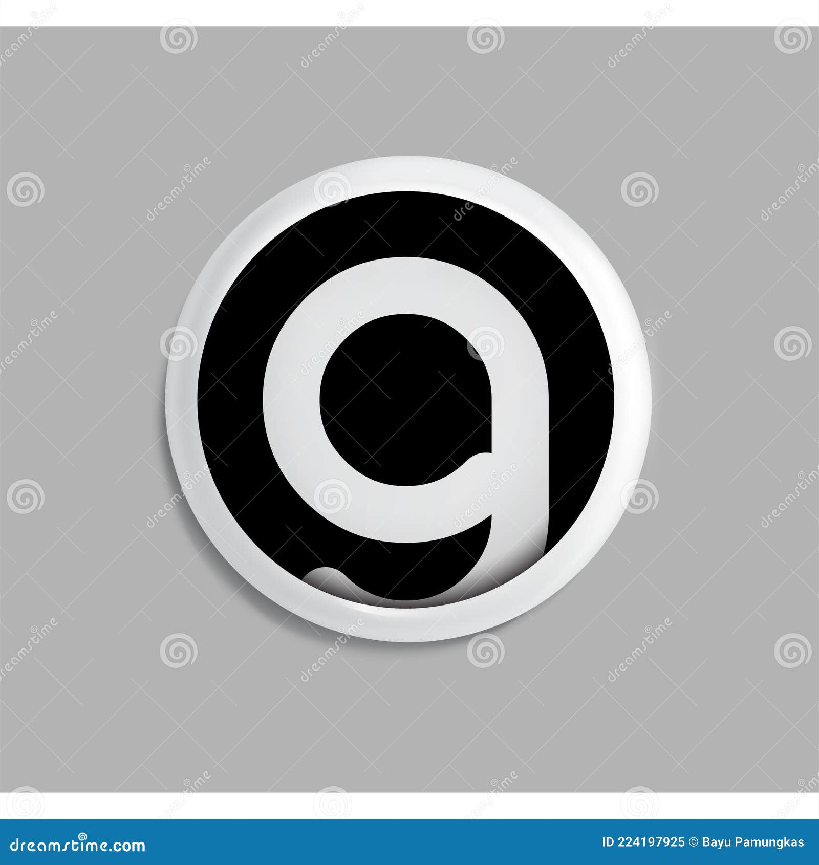 G Letter in Circle Icon Logo Element. Letter Logo Template Stock Vector ...