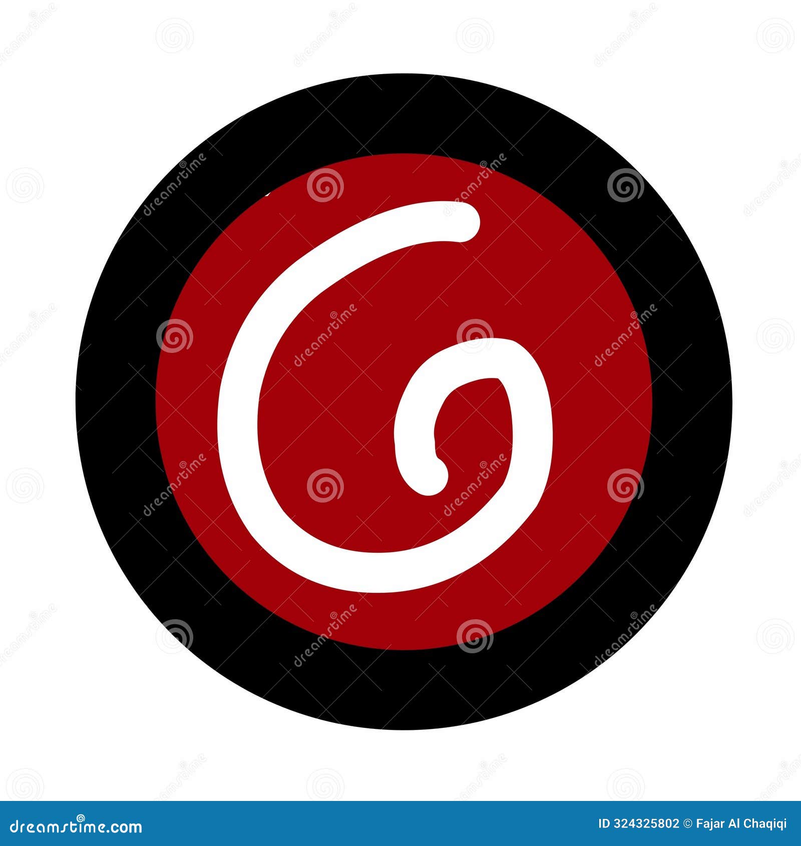 G Letter with Circle Round Black and Red Stock Illustration ...