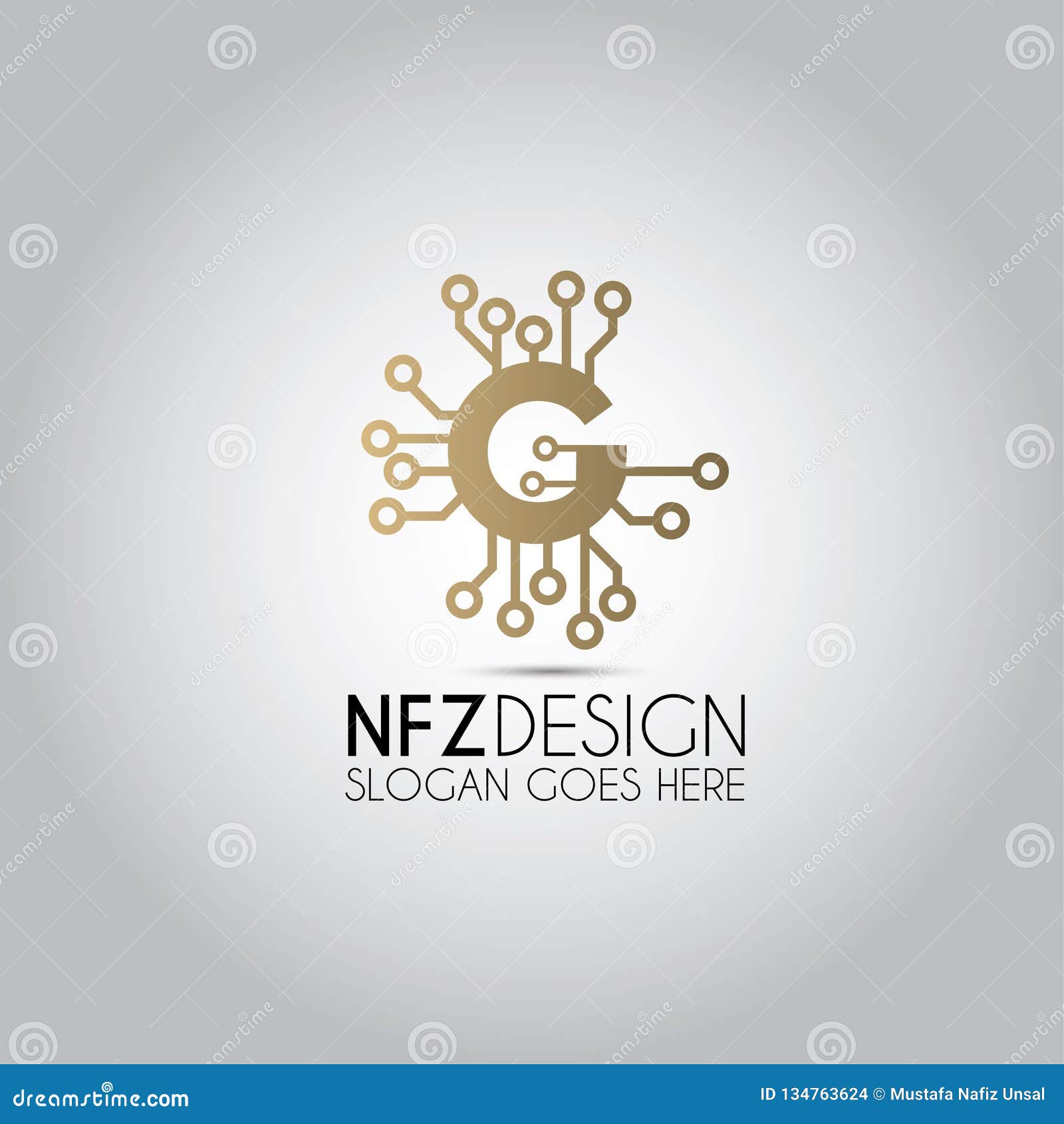 G Letter Data Logo stock illustration. Illustration of circuit - 134763624