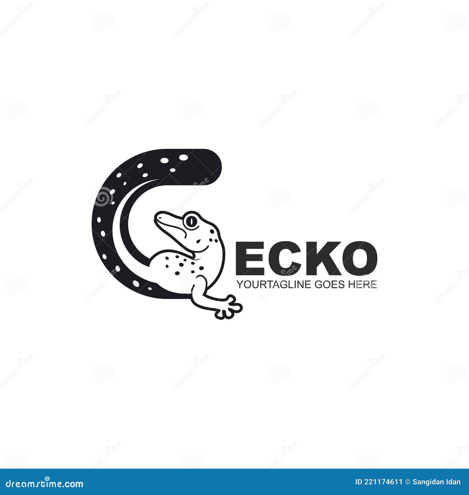 G LETTER Gecko Vector Icon Illustration Design Stock Vector ...
