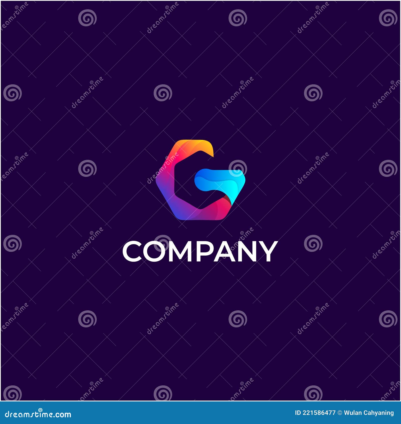 G letter gradient color stock vector. Illustration of modern - 221586477