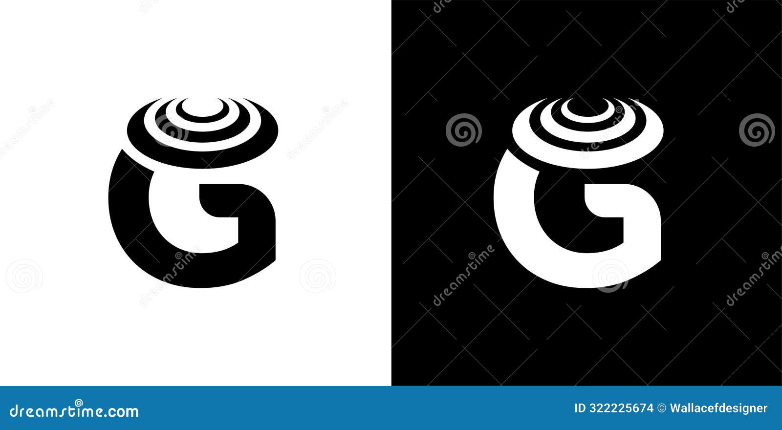 G Letter with Hat Logo Symbol in Black and White Stock Illustration ...