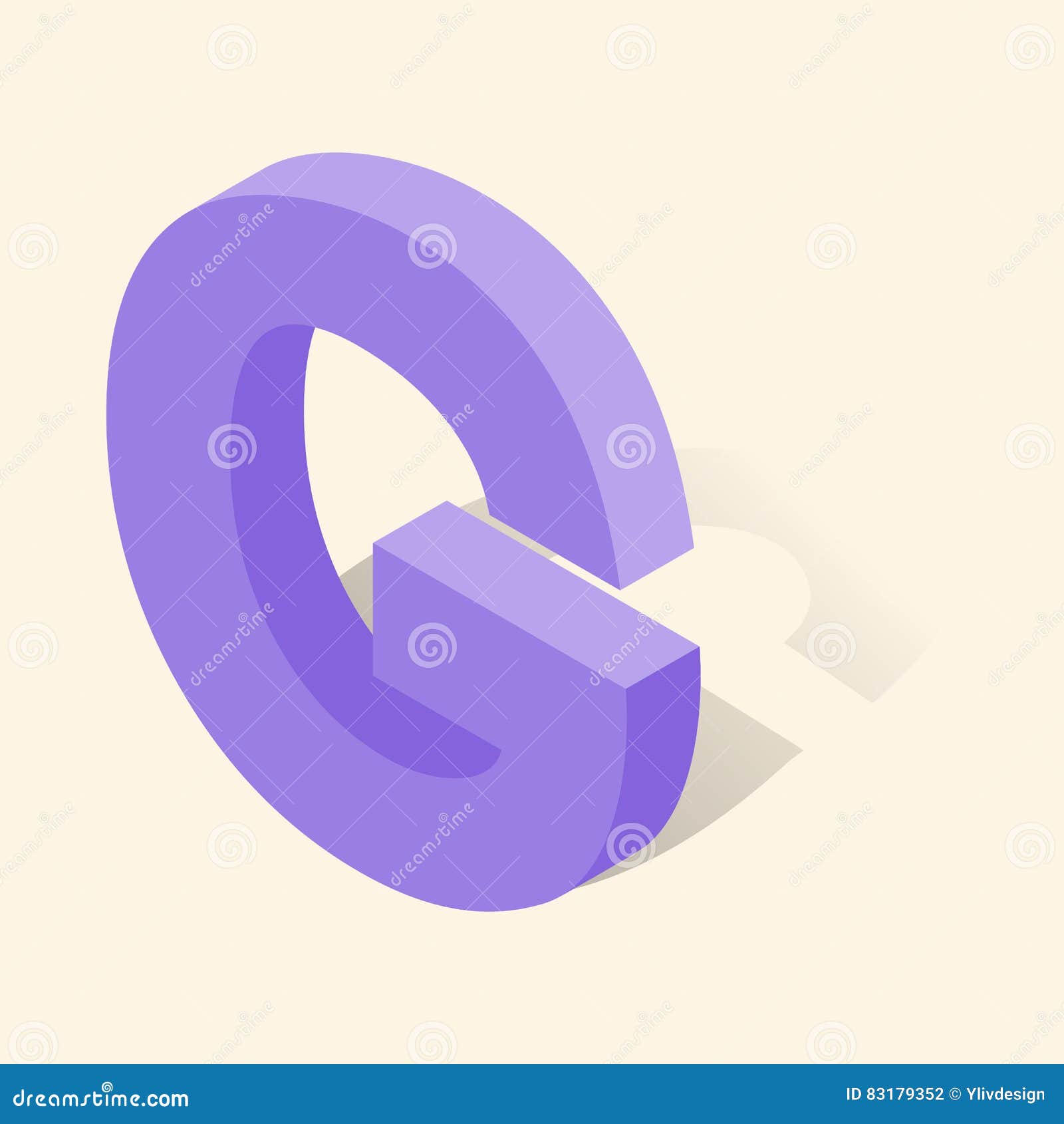 G Letter in Isometric 3d Style with Shadow Stock Vector - Illustration ...