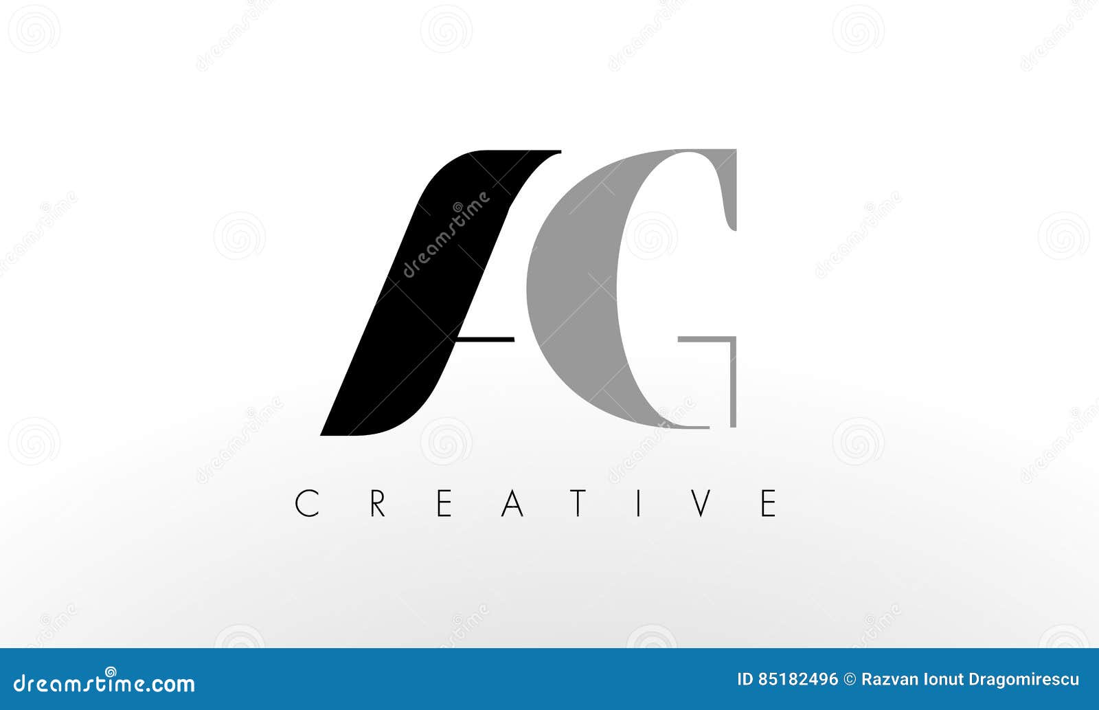 A G Letter Logo Design. Creative AG Letters Icon Stock Vector ...