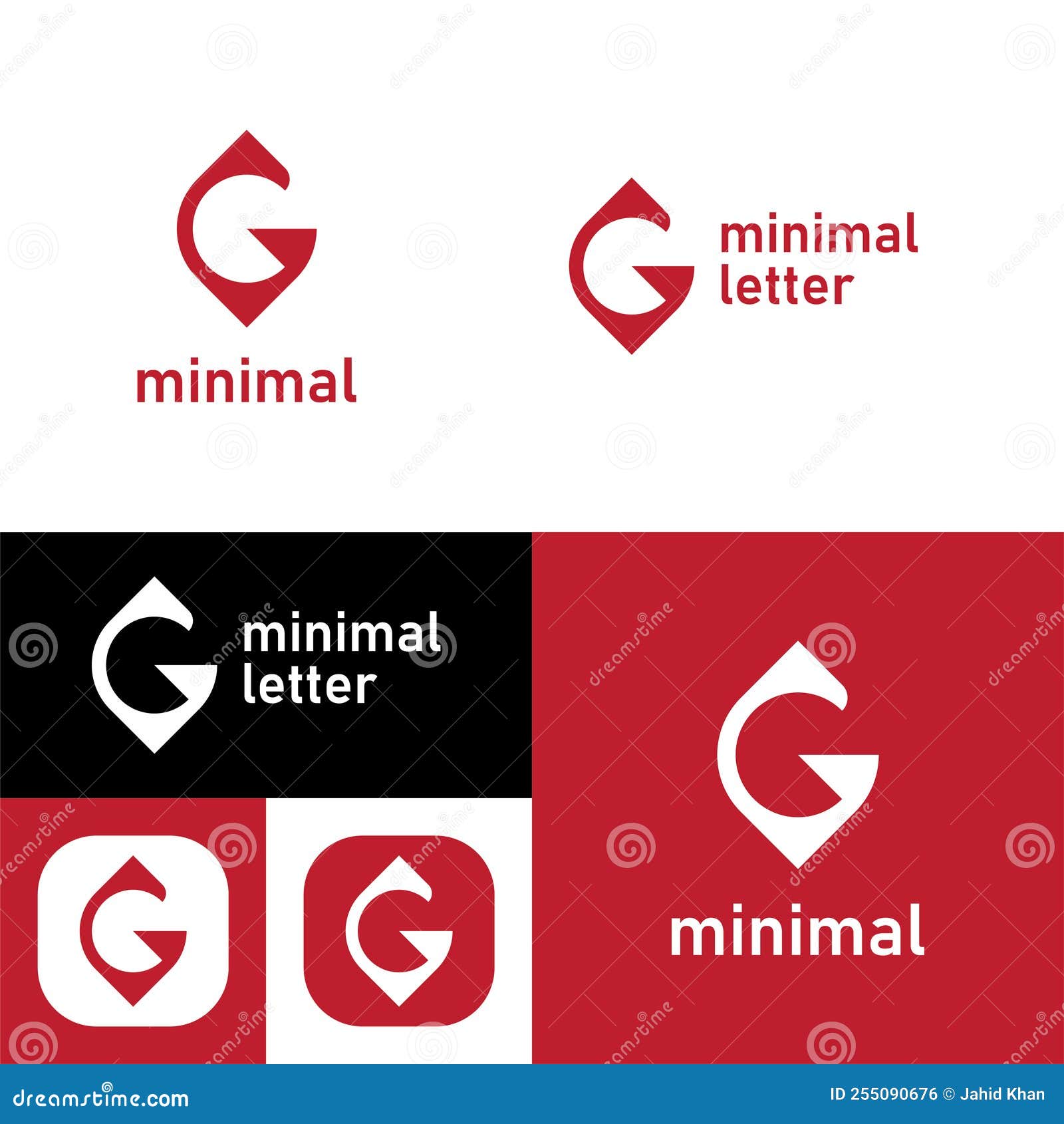 G Letter Logo. Minimal Vector Logo Design.Black and White Stock Vector ...