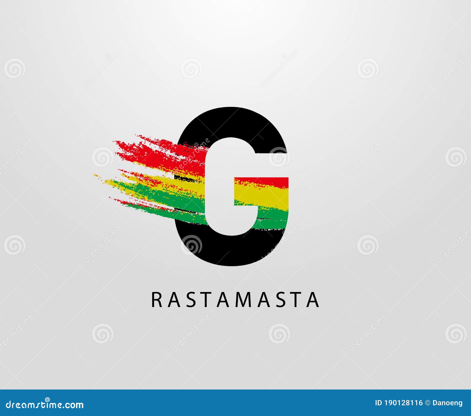 Rasta Logo In Rastafarian Colours Cartoon Vector | CartoonDealer.com ...