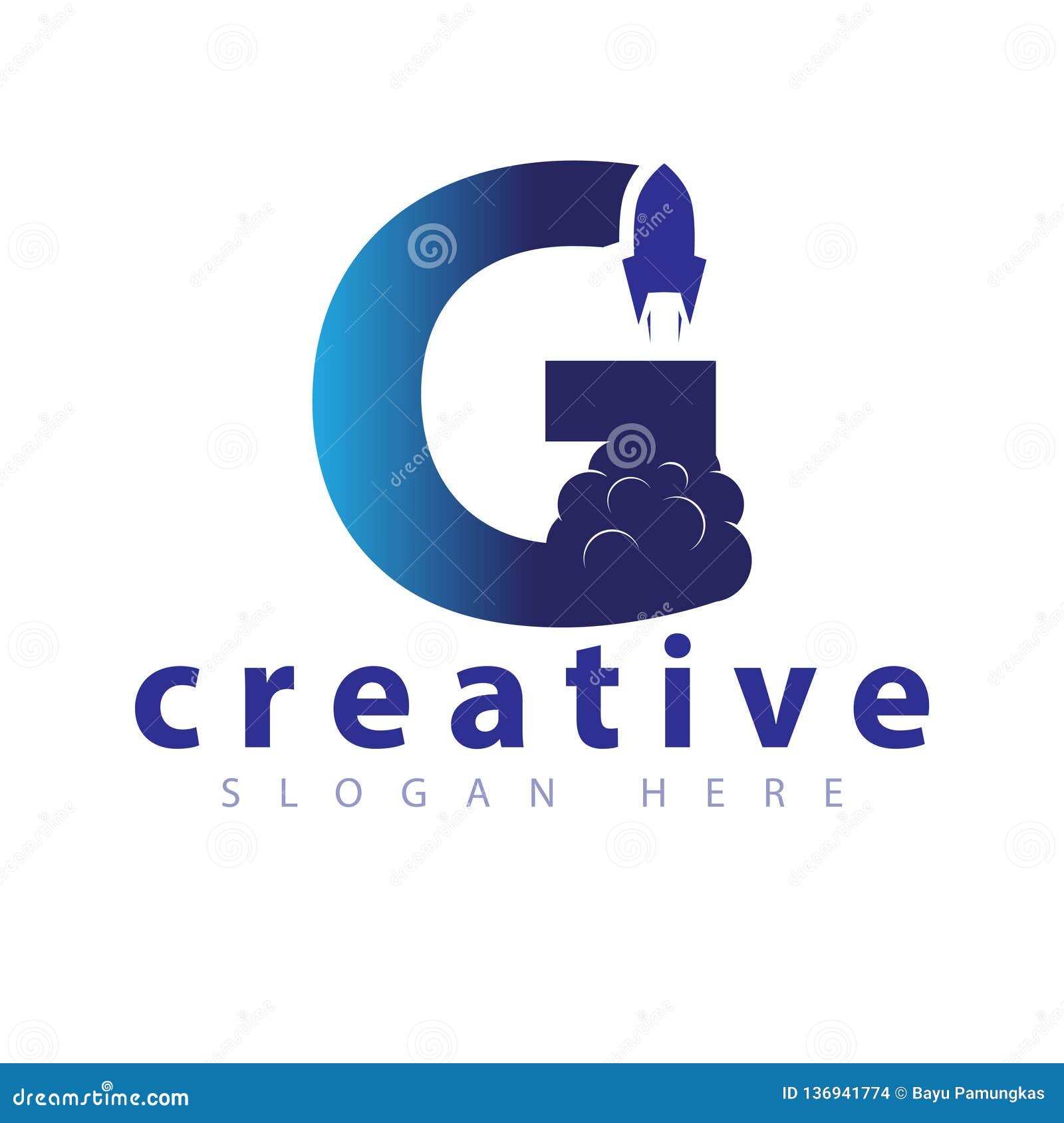 G Letter Rocket Logo Icon Vector Template Stock Vector - Illustration ...