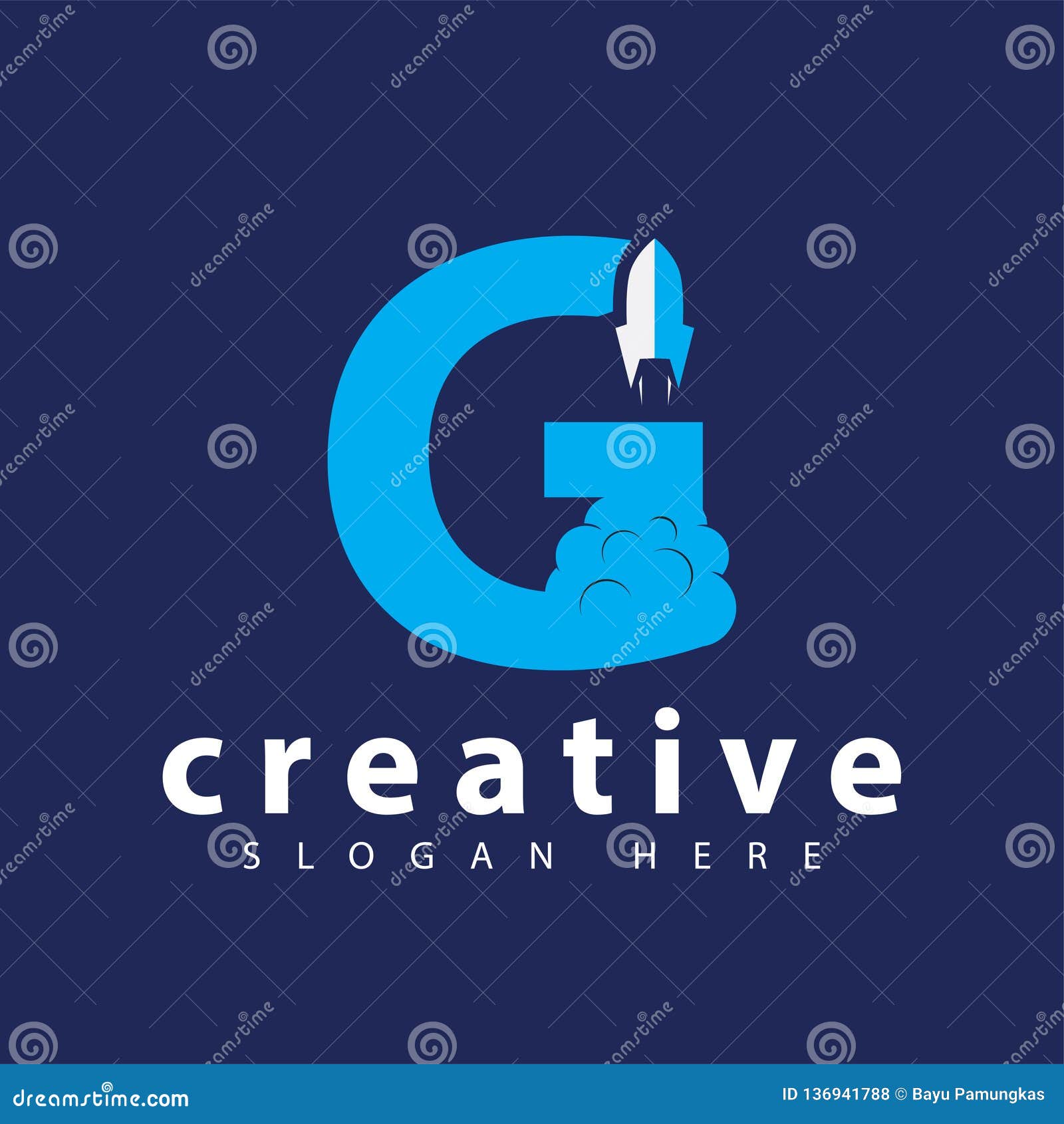 G Letter Rocket Logo Icon Vector Template Stock Vector - Illustration ...