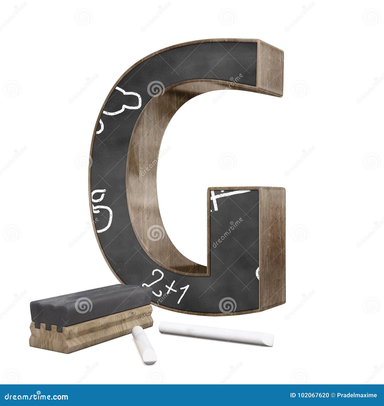 `G` Letter Shaped Chalkboard Stock Illustration - Illustration of ...