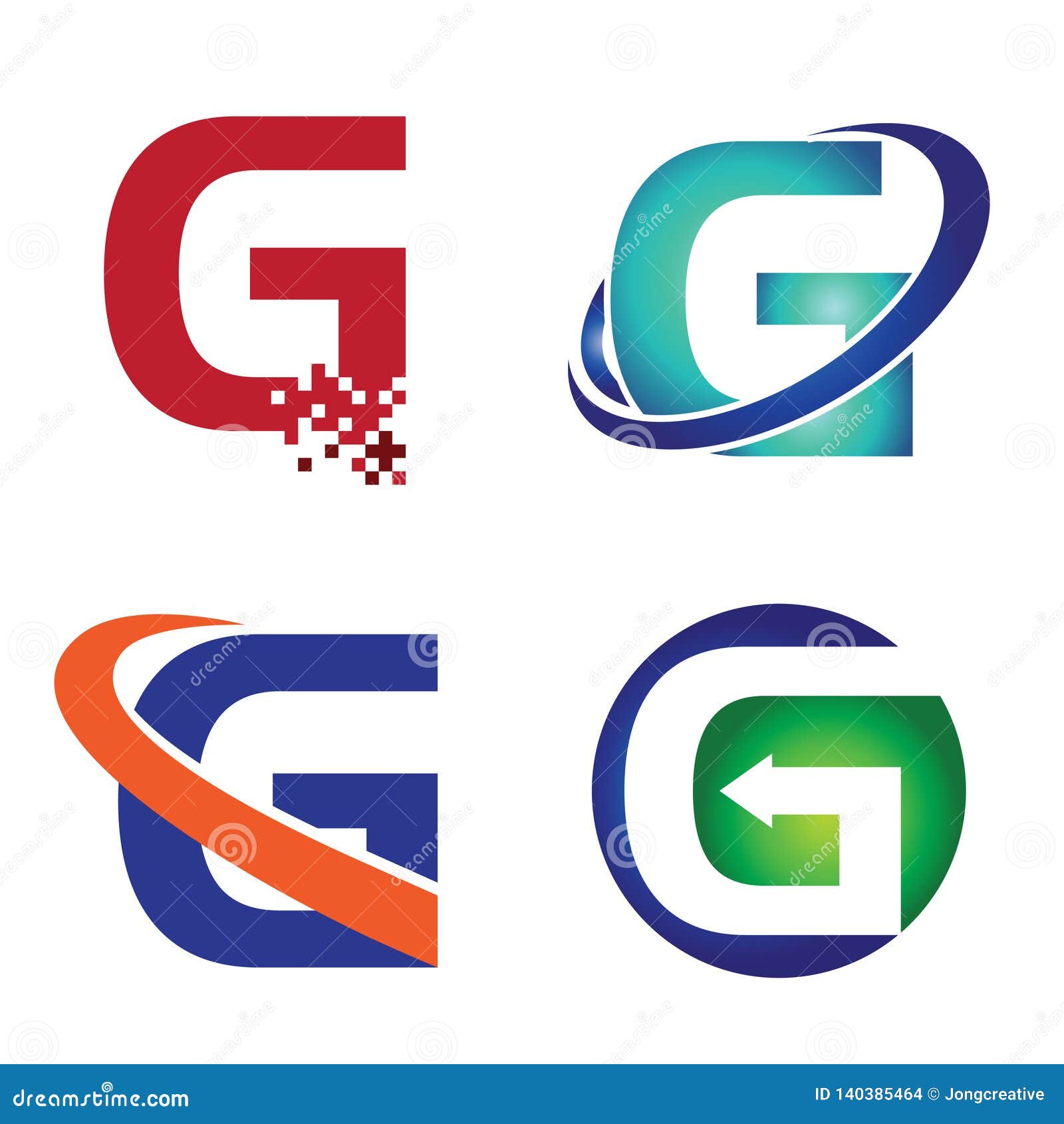 G Letter Technology Internet Symbol Logo Template Stock Vector ...